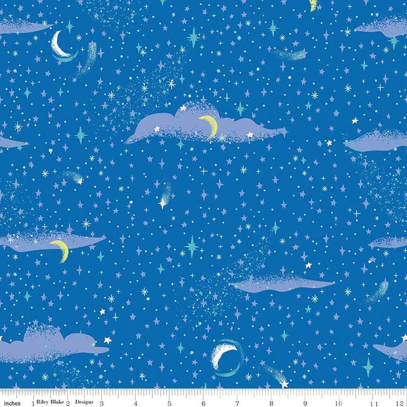 Forever Neverland Pixie Dust Sapphire - by Jill Howarth for Riley Blake ...