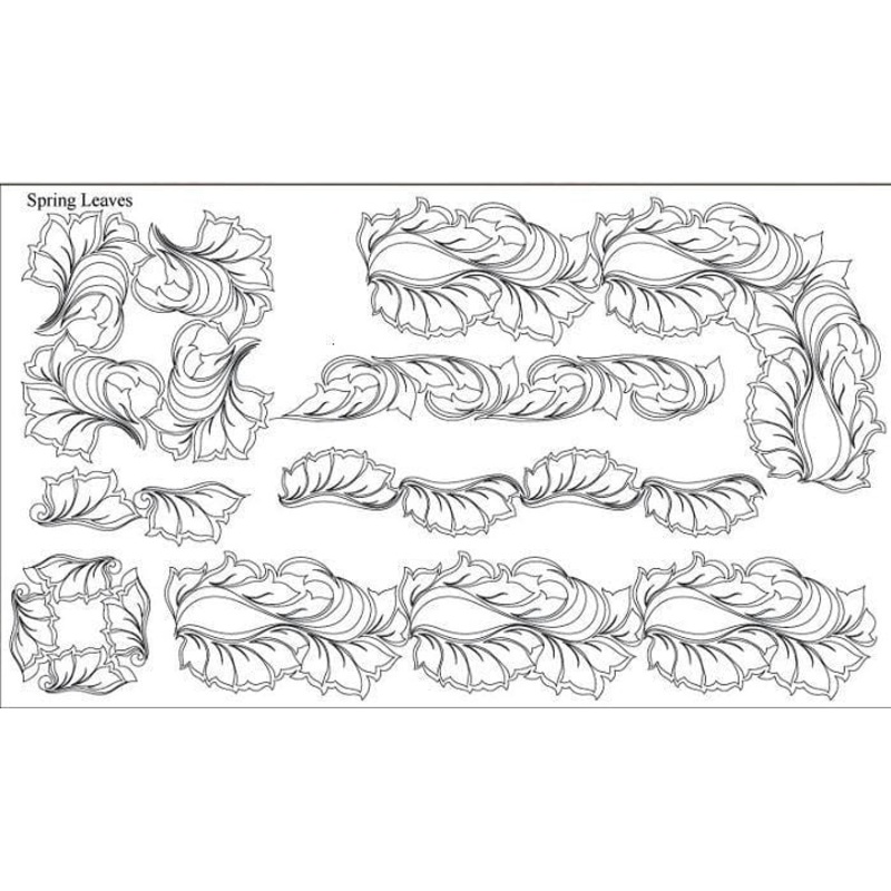 Spring Leaves Design Pack - Quilting Fabrics, Sewing Tools, Embroidery ...