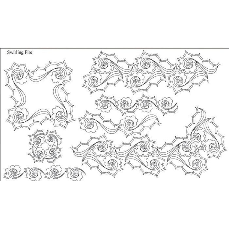 Swirling Fire Design Pack - Quilting Fabrics, Sewing Tools, Embroidery ...