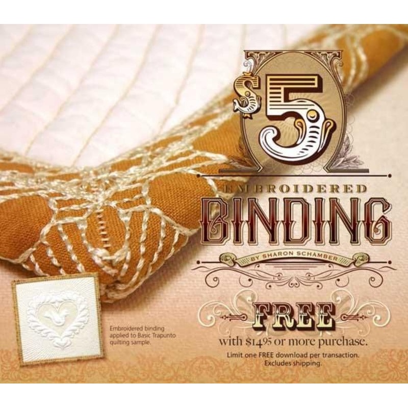 $5 Embroidered Binding - Quilting Fabrics, Sewing Tools, Embroidery ...