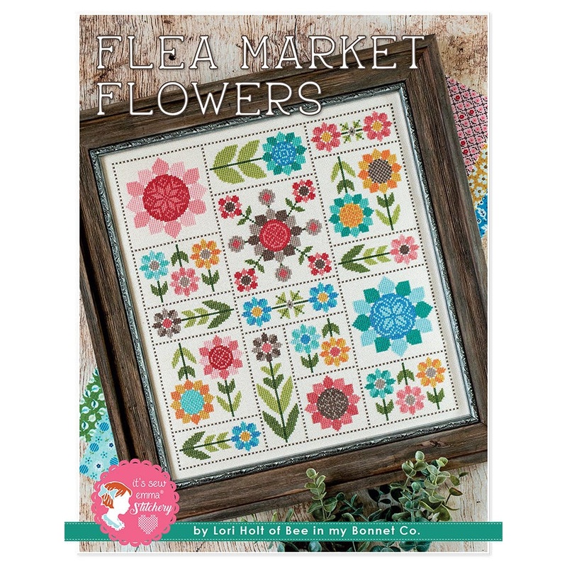Flea Market Flowers - Cross Stitch Pattern - Quilting Fabrics, Sewing ...