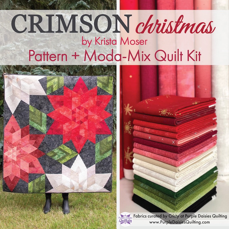 Crimson Christmas by Krista Moser + Quilt Kit Quilt Kit + Pattern Plus ...