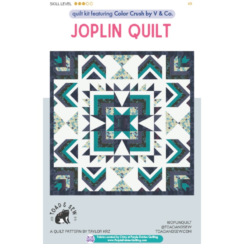 Joplin by Toad & Sew + Indigo Quilt Kit Quilt Kit + Pattern No ...