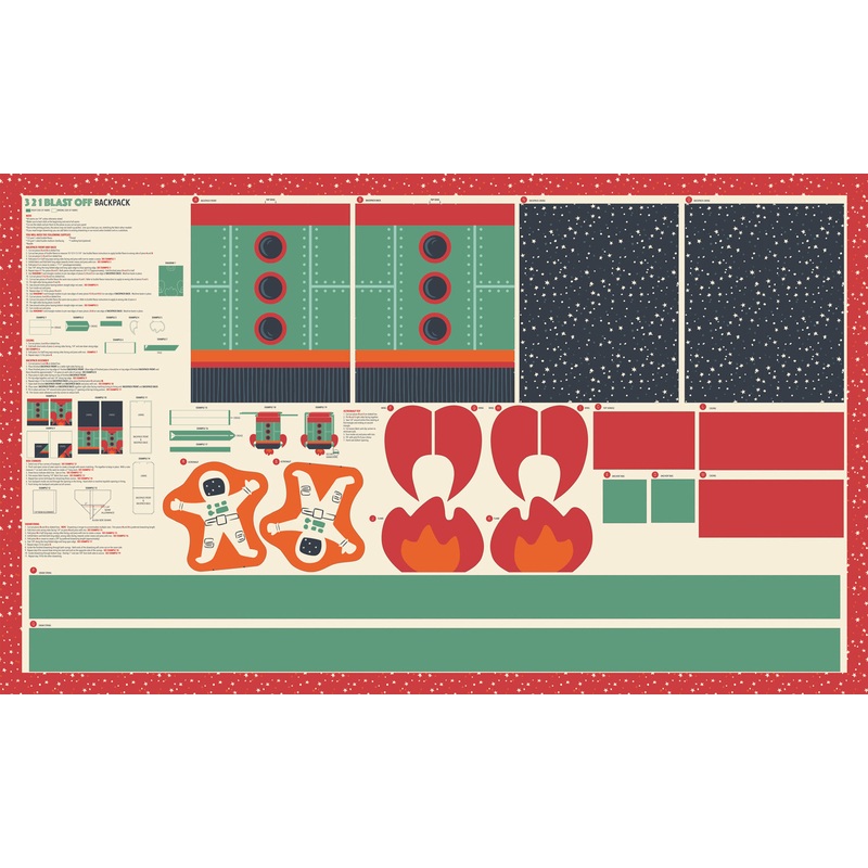 321 Blast Off Project Panel - Quilting Fabrics, Sewing Tools ...