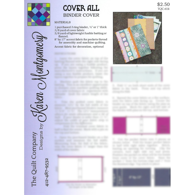 Cover All Binder Cover - Quilting Fabrics, Sewing Tools, Embroidery ...