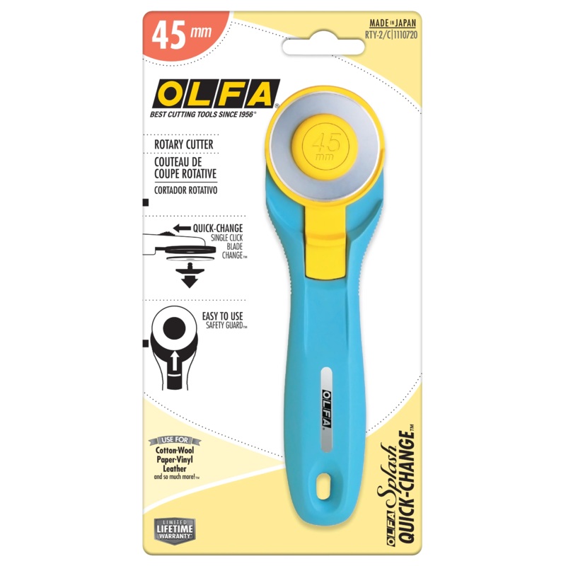 OLFA 45mm Rotary Cutter Navy - Quilting Fabrics, Sewing Tools ...