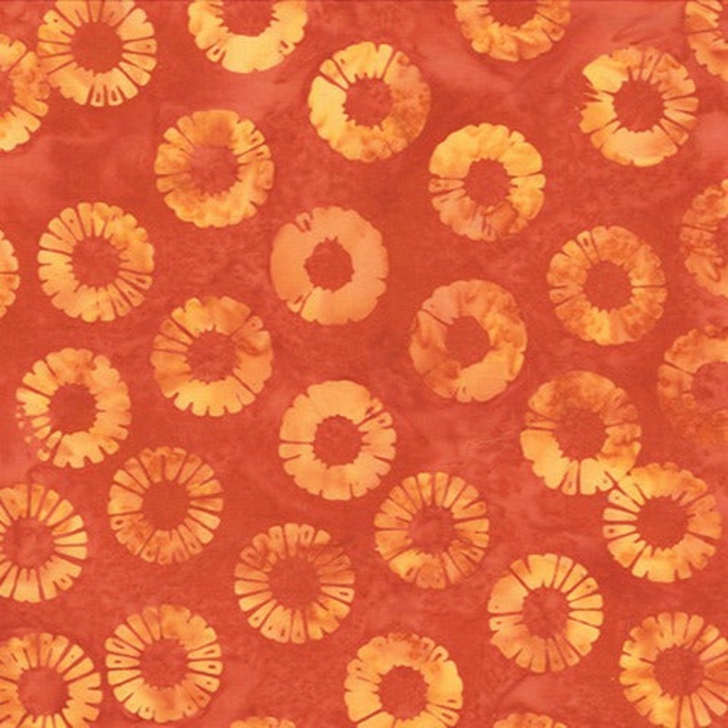 Summer Sunset / Petal Wheels in Coral - Quilting Fabrics, Sewing Tools ...
