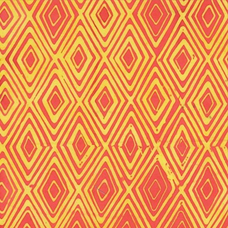 Sunset Sky / Diamonds in Coral - Quilting Fabrics, Sewing Tools ...