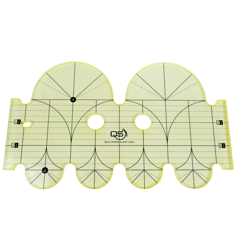 4" & 2" Clamshell Ruler - Quilting Fabrics, Sewing Tools, Embroidery ...