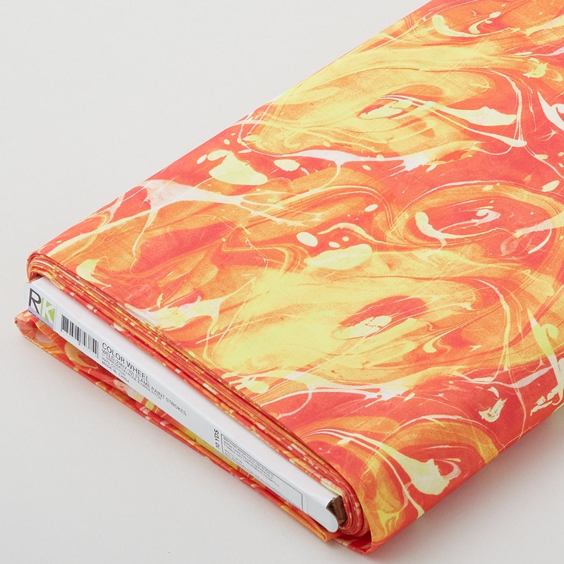Color Wheel - Flame Paint Strokes 10 Yard Bolt - Quilting Fabrics ...