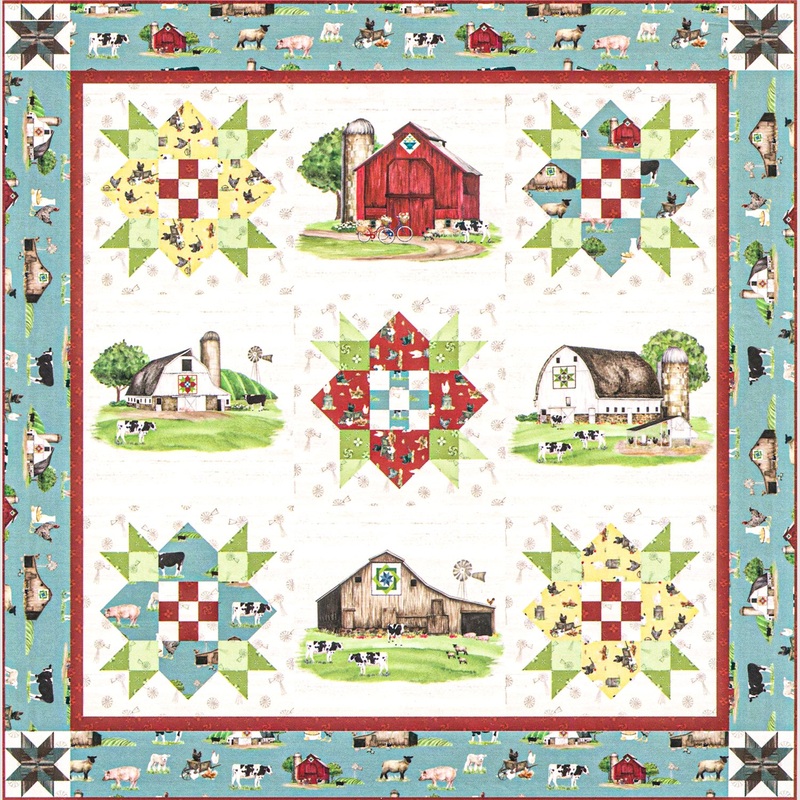 Spring Barn Quilt Kit - Quilting Fabrics, Sewing Tools, Embroidery ...