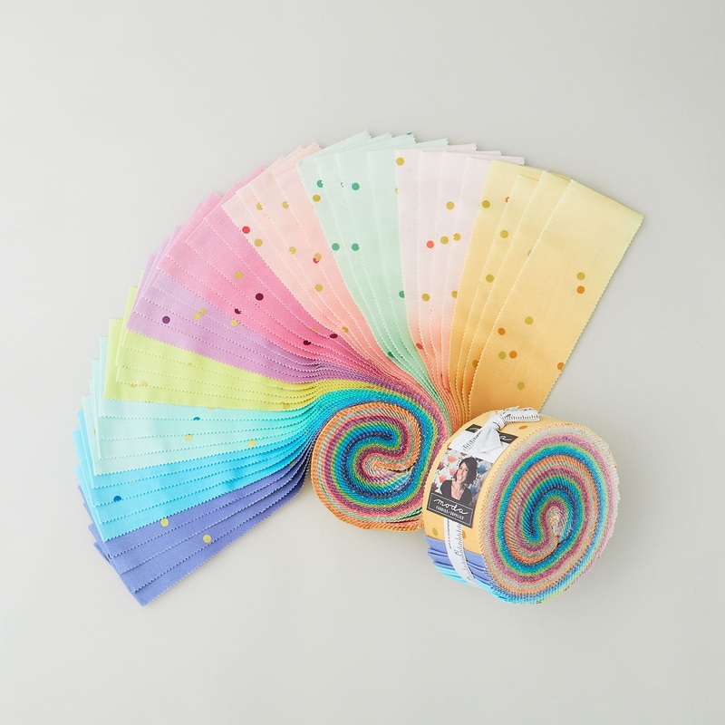 Best of Ombre Confetti Metallic Jelly Roll - Quilting Fabrics, Sewing ...