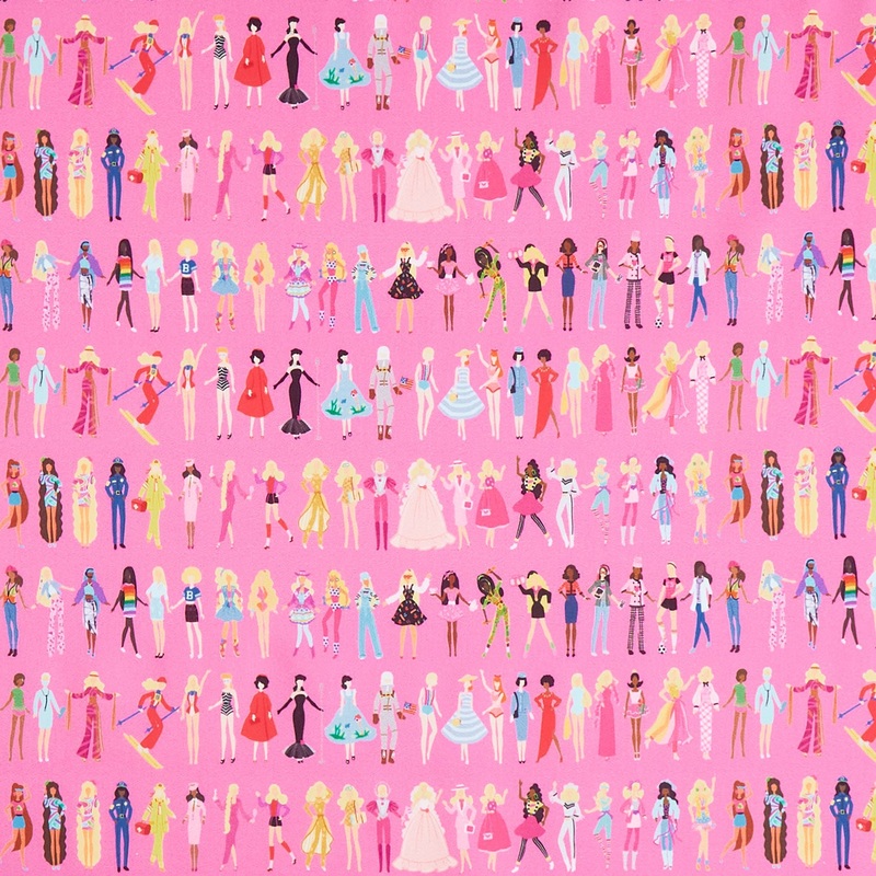 Barbie World - Barbie Dolls Medium Pink Yardage - Quilting Fabrics ...