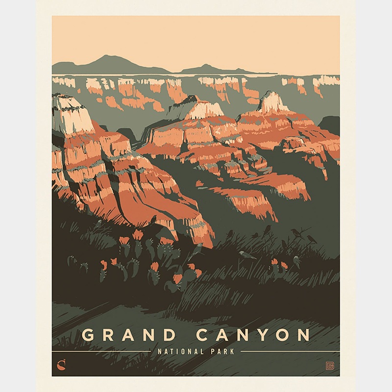 National Parks - Grand Canyon Poster Multi Panel - Quilting Fabrics ...
