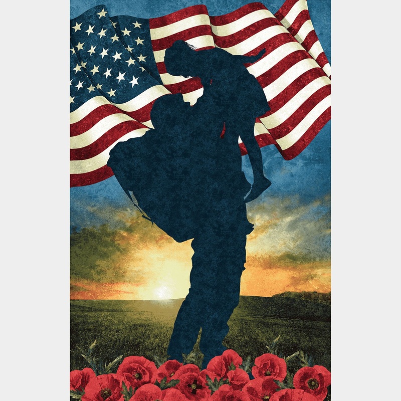 Stars and Stripes - Soldier Navy Multi Panel - Quilting Fabrics, Sewing ...