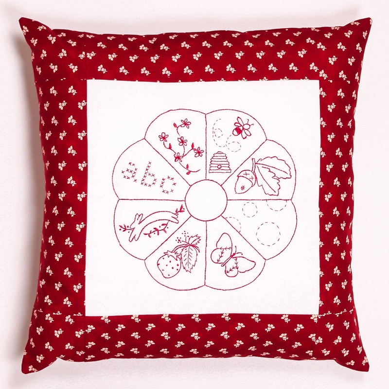 Redwork Dresden Embroidery Sampler Kit - Quilting Fabrics, Sewing Tools ...