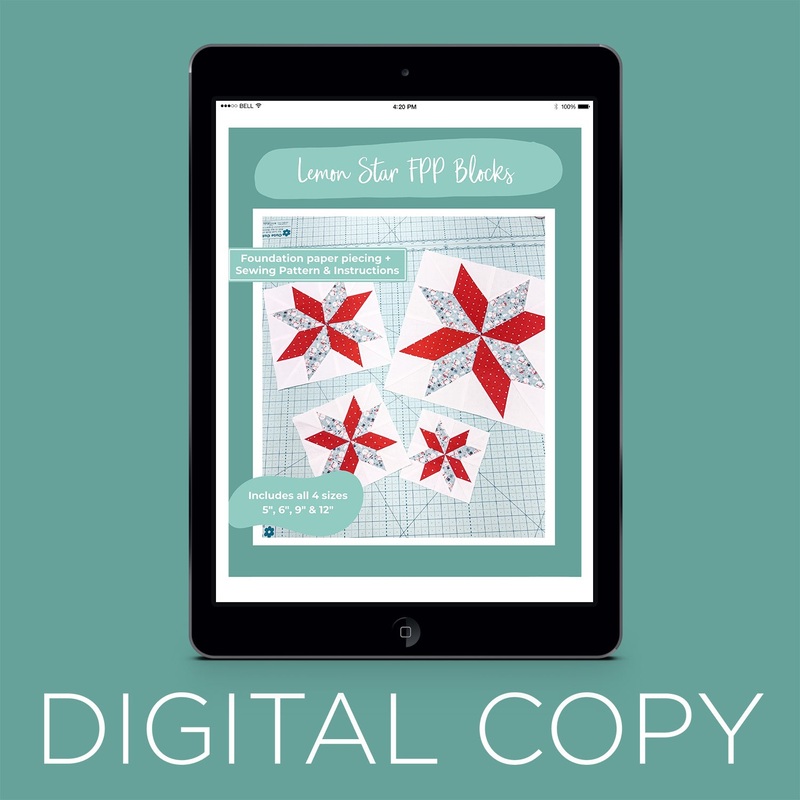 Digital Download - Lemon Star FPP Blocks Pattern - Quilting Fabrics ...