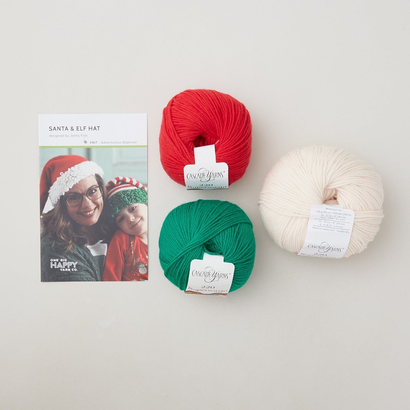 Happy Elf Knit Hat Kit - Quilting Fabrics, Sewing Tools, Embroidery ...