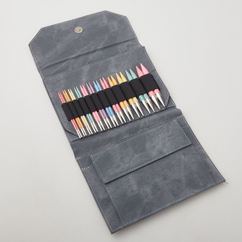 Lykke Colour Wooden Interchangeable Knitting Needle Set - Grey Denim (5 ...
