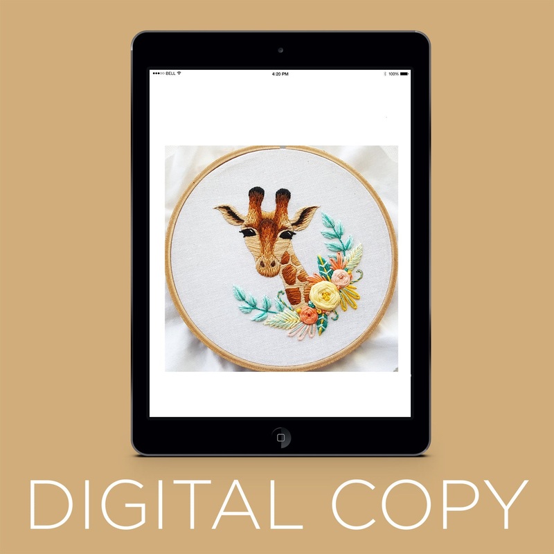 Digital Download - Giraffe Embroidery Pattern - Quilting Fabrics ...