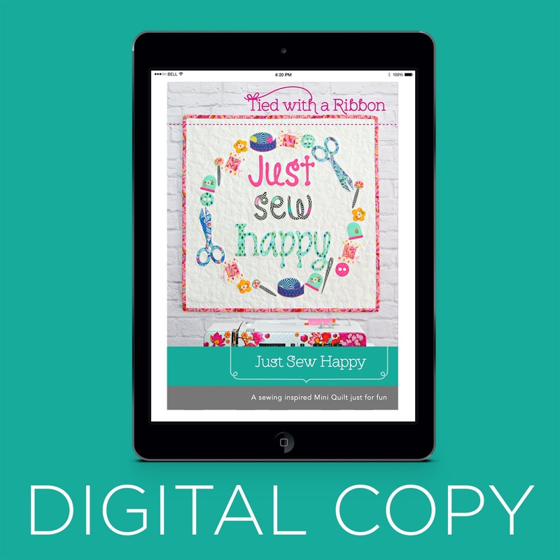 Digital Download - Just Sew Happy Mini Quilt Pattern - Quilting Fabrics ...