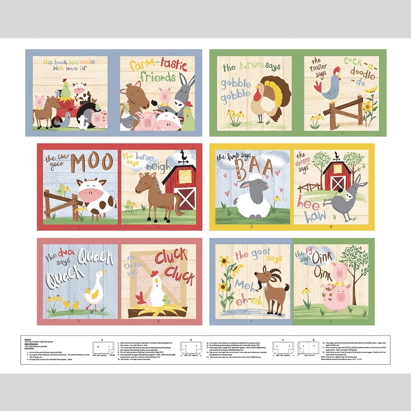Farm-tastic Friends - Farm Book Multi Panel - Quilting Fabrics, Sewing ...