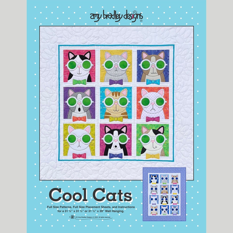 Cool Cats Quilt Pattern - Quilting Fabrics, Sewing Tools, Embroidery ...