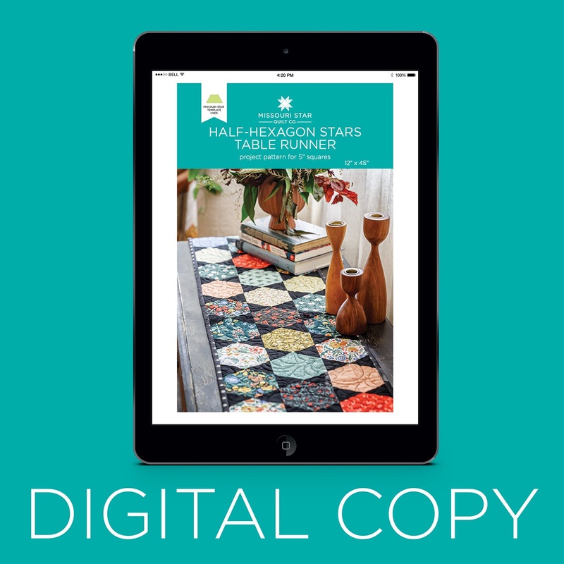 Digital Download - Half-Hexagon Stars Table Runner Pattern by Missouri ...
