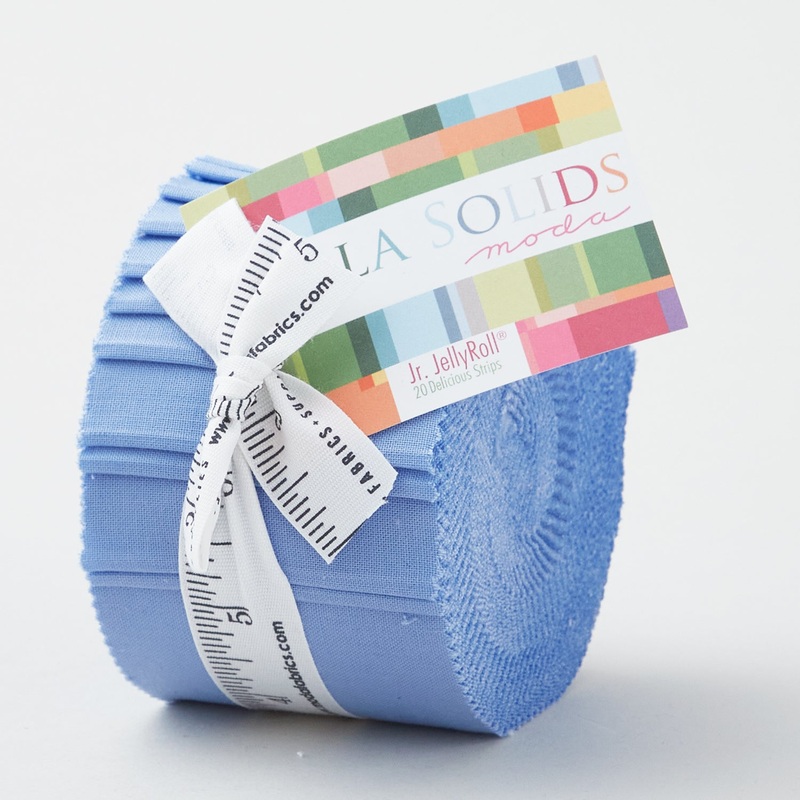 Bella Solids 30's Blue Junior Jelly Roll - Quilting Fabrics, Sewing ...