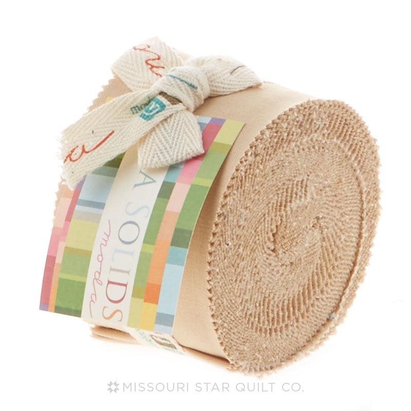 Bella Solids Tan Junior Jelly Roll - Quilting Fabrics, Sewing Tools ...