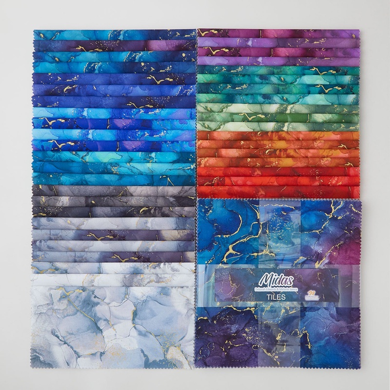 Midas - Metallic Tiles - Quilting Fabrics, Sewing Tools, Embroidery ...