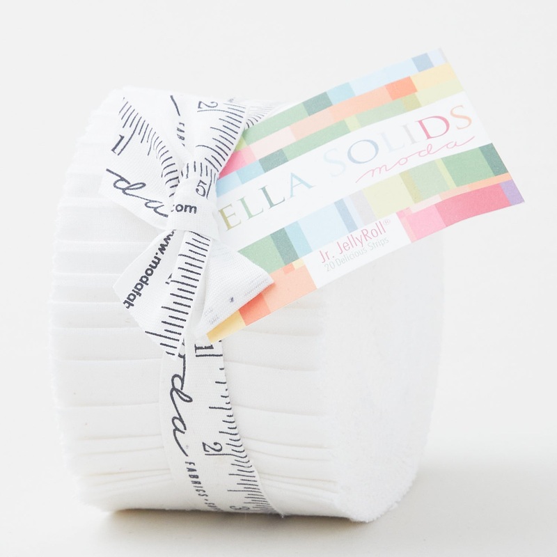 Bella Solids Bleached White Junior Jelly Roll - Quilting Fabrics ...