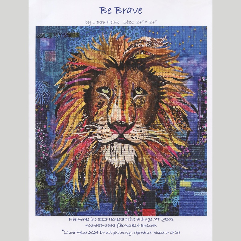Be Brave Lion Collage Pattern - Quilting Fabrics, Sewing Tools ...