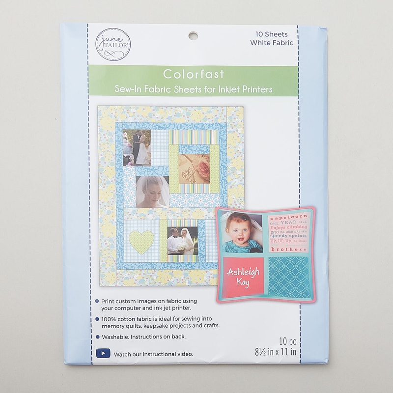 Colorfast Sew-In Fabric Sheets Inkjet Printables - White (10 Sheets ...