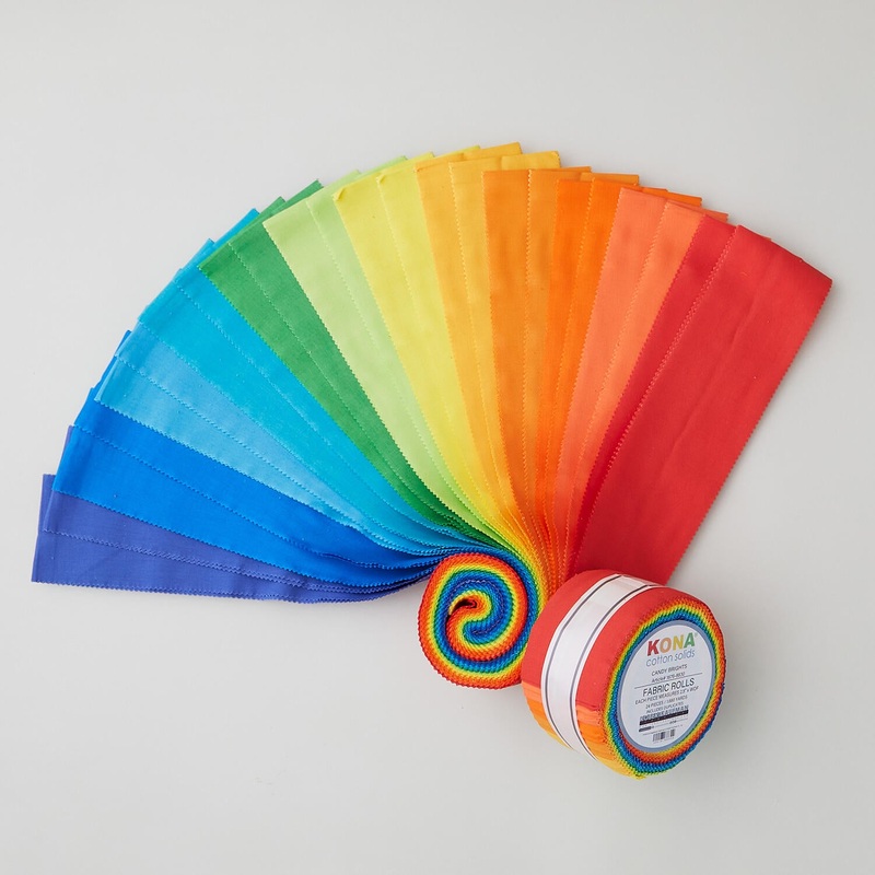 Kona Cotton Candy Brights Half Roll - 24 Ply - Quilting Fabrics, Sewing ...