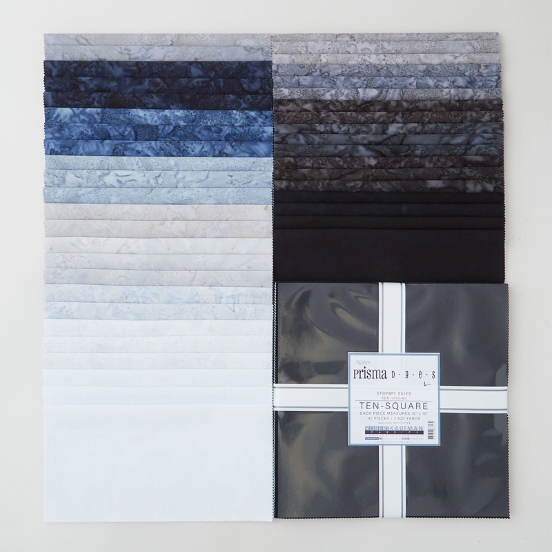 Artisan Batik Solids - Prisma Dyes Stormy Skies Ten Squares - Quilting ...