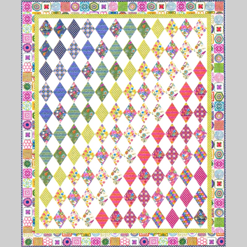 Diamond Dazzle Quilt Kit - Quilting Fabrics, Sewing Tools, Embroidery ...