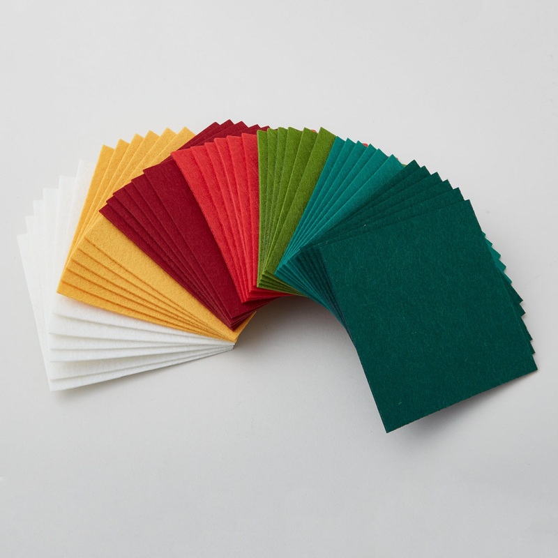5" Felt Squares - Holiday Pack - Quilting Fabrics, Sewing Tools ...