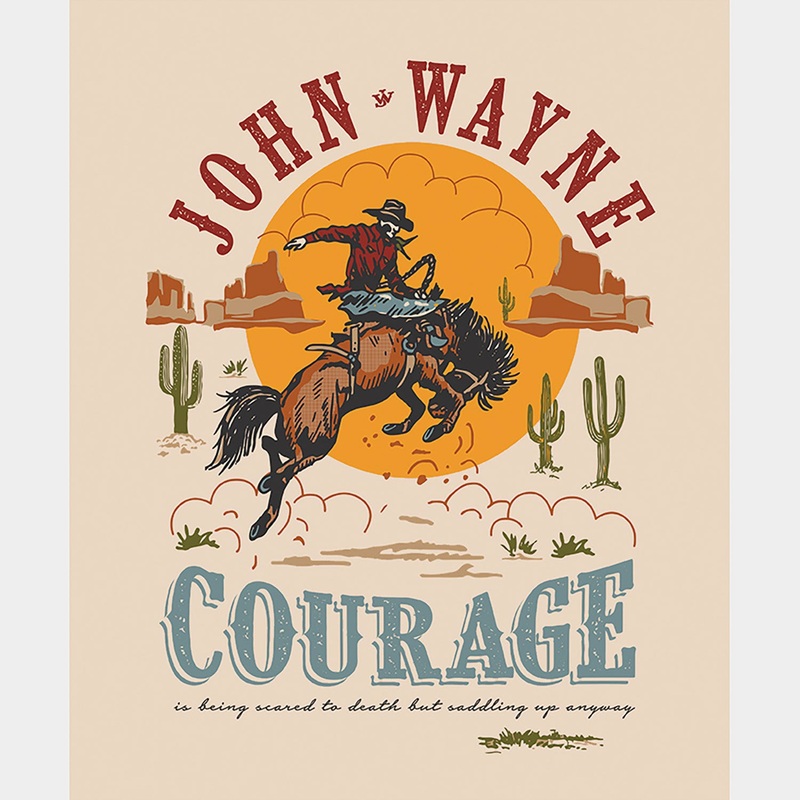 John Wayne Courage - John Wayne Courage Sand Panel - Quilting Fabrics ...