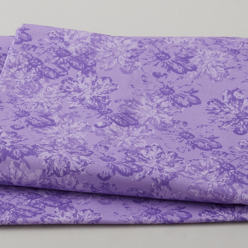 Floral Mash Up Blender - Purple 2 Yard Cut - Quilting Fabrics, Sewing ...