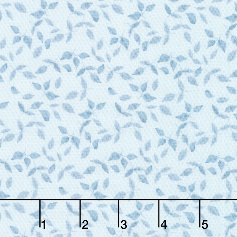 Winsome Critters - Leaf Toss Blue Yardage - Quilting Fabrics, Sewing ...