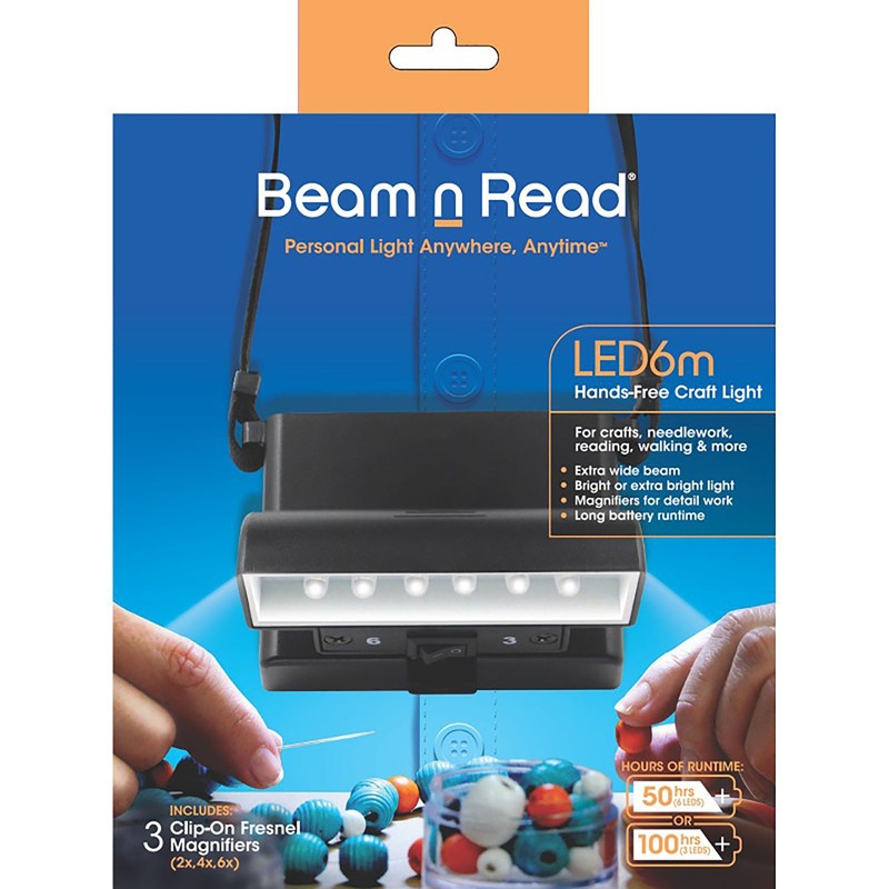 Beam n Read Hands Free Light & Magnifier - Quilting Fabrics, Sewing ...