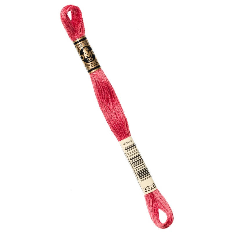 DMC Embroidery Floss - 3328 Dark Salmon - Quilting Fabrics, Sewing ...
