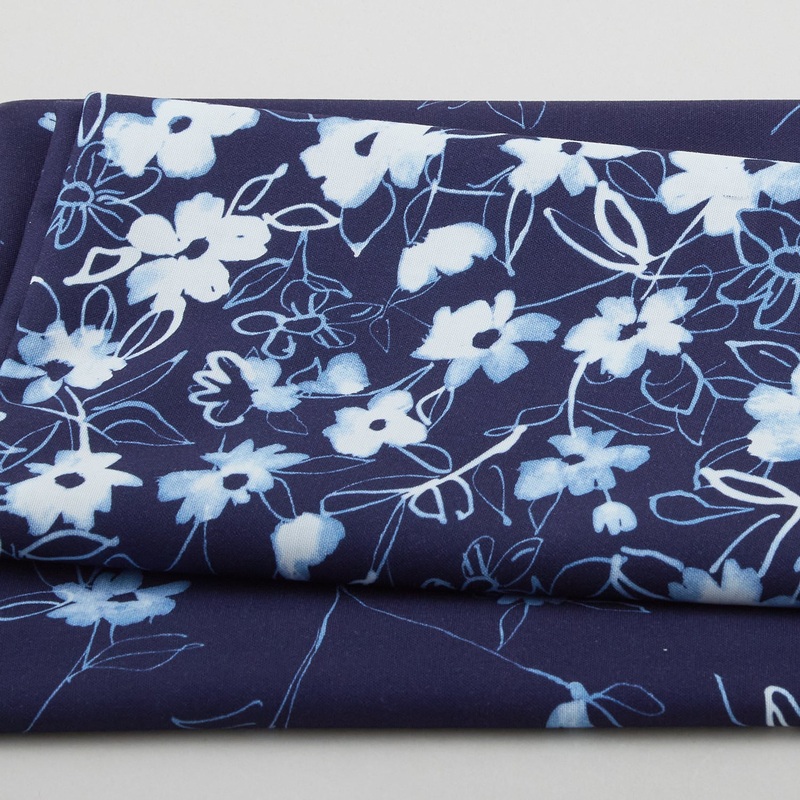 Flora Bella - Bloom Boom Border Indigo 2 Yard Cut - Quilting Fabrics ...