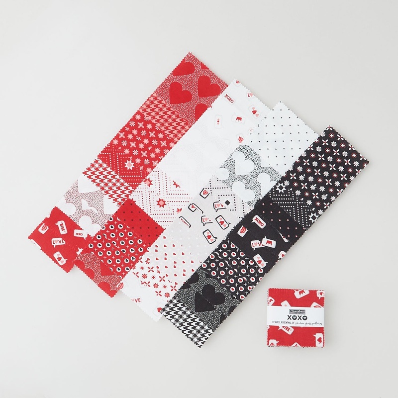XOXO Mini Charm Pack - Quilting Fabrics, Sewing Tools, Embroidery ...