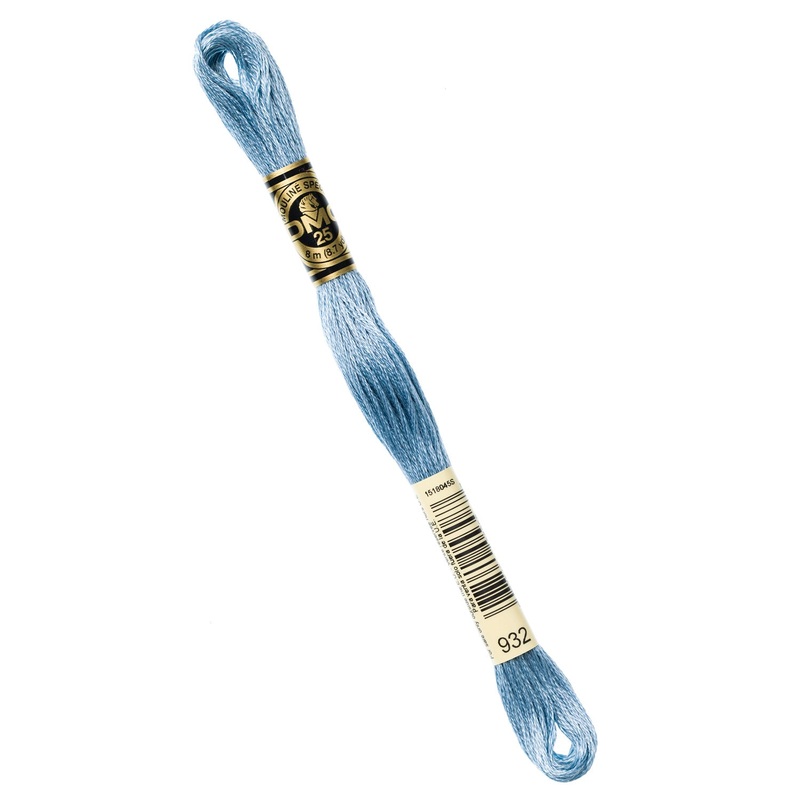 DMC Embroidery Floss - 932 Light Antique Blue - Quilting Fabrics ...