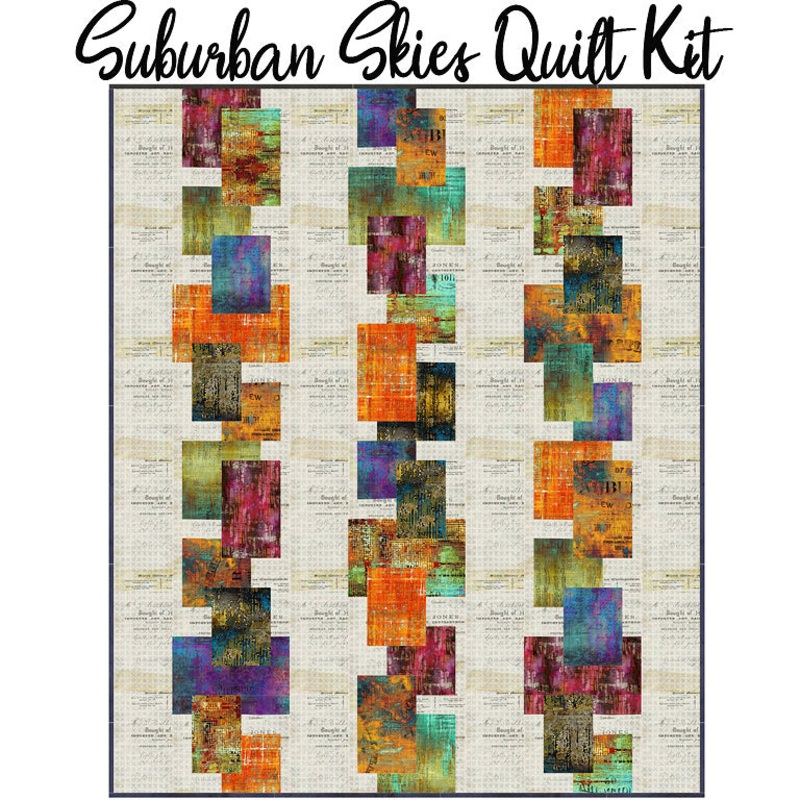 Suburban Skies Quilt Kit with Tim Holtz Abandoned from Free Spirit ...