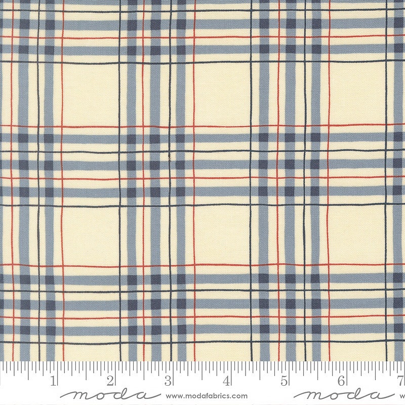 America 250 Years Checks & Plaid Parchment Blue - Quilting Fabrics ...