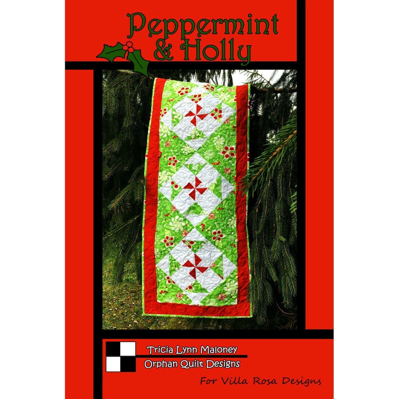 Peppermint & Holly Table Runner Pattern PDF Download - Quilting Fabrics ...