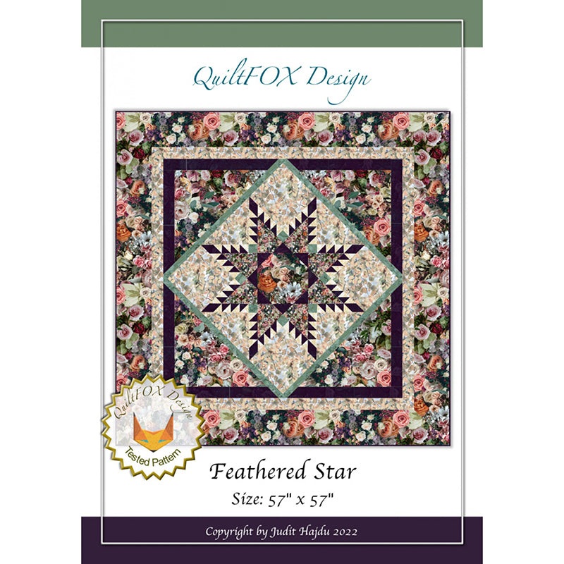 Feathered Star Quilt Pattern from QuiltFOX Design - Quilting Fabrics ...